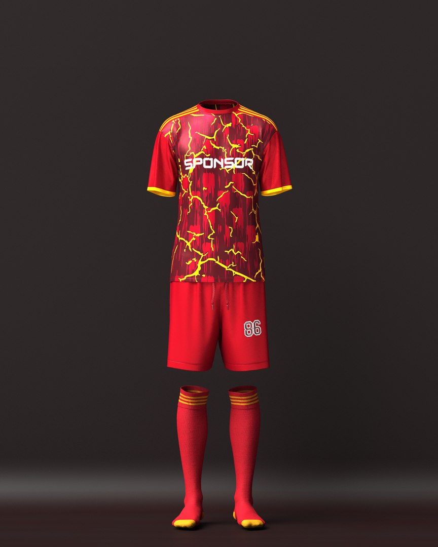 3D Soccer Dress 3d Model - TurboSquid 2140377