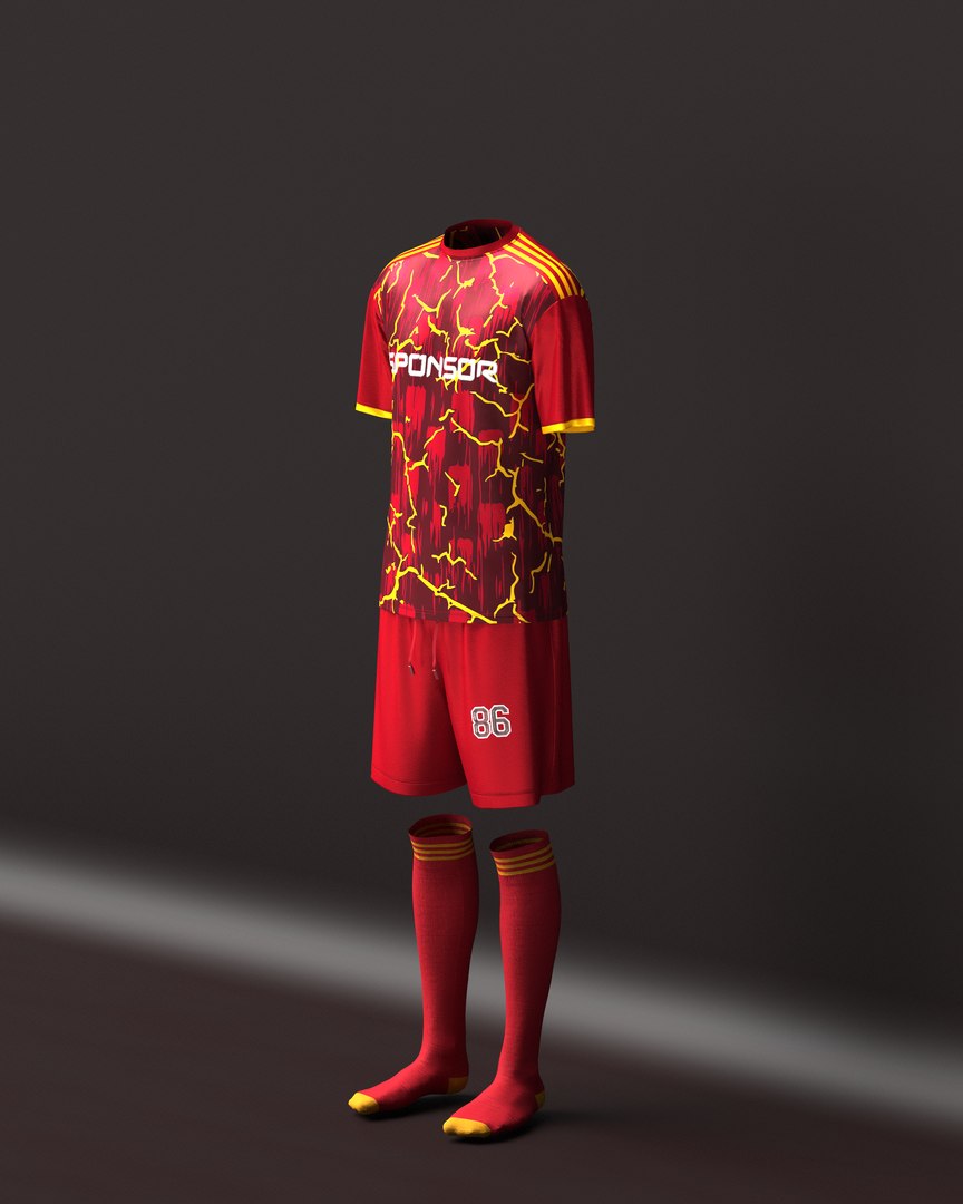 3D Soccer Dress 3d Model - TurboSquid 2140377