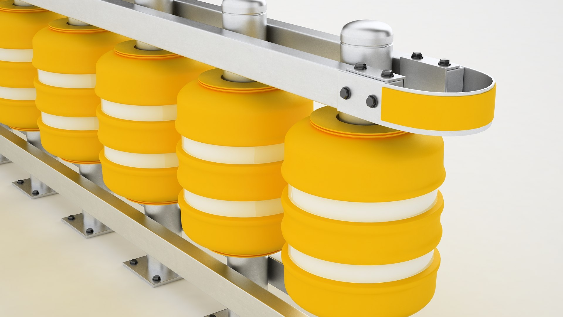 3D Safety Roller Barrier Model - TurboSquid 1621993