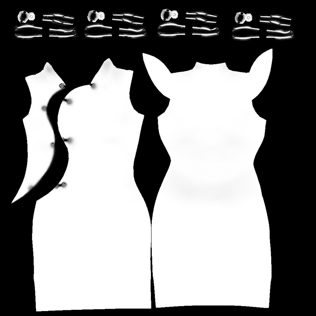 Cheongsam Dress 3D model - TurboSquid 1817543