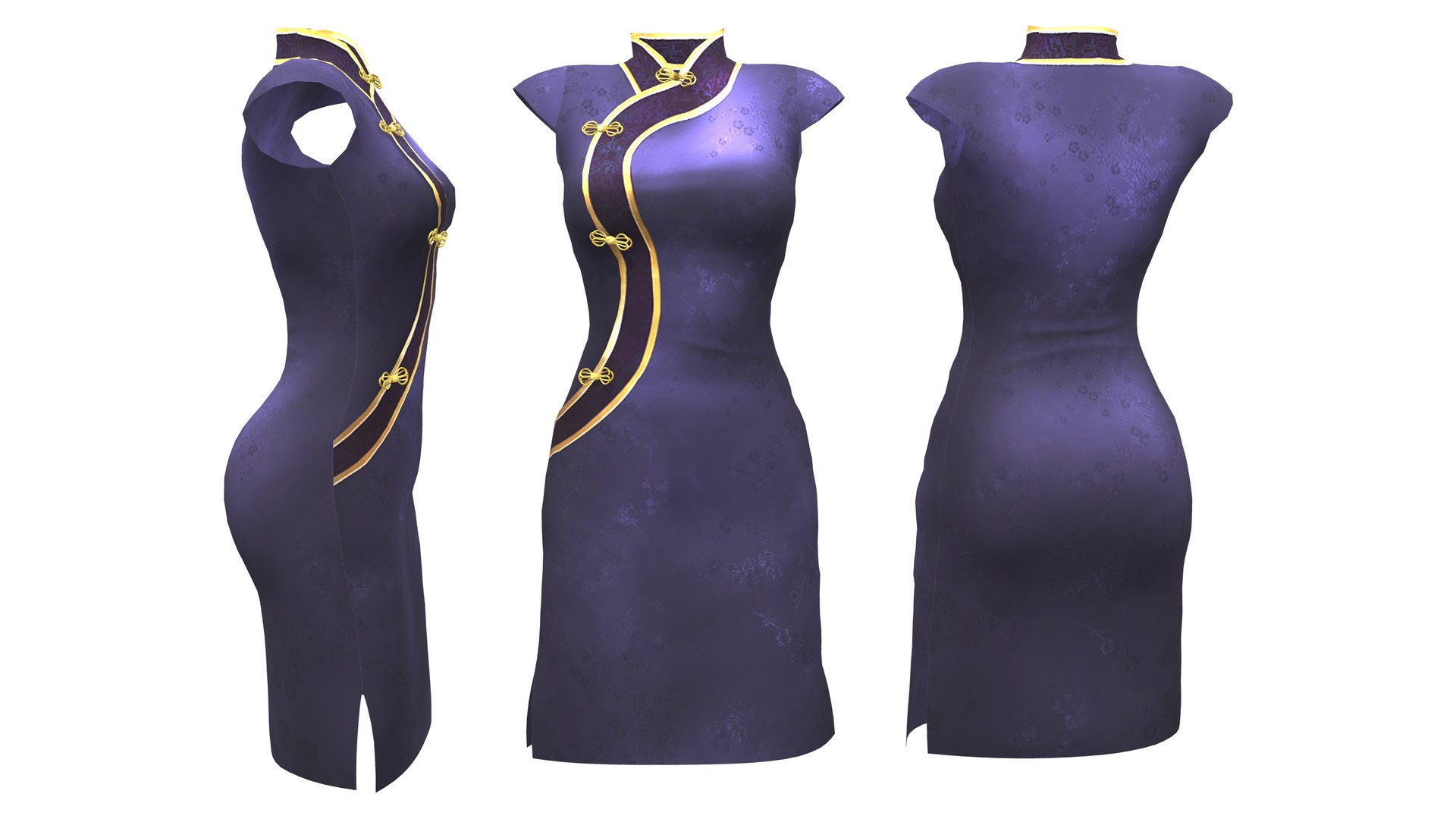 Cheongsam Dress 3D model - TurboSquid 1817543