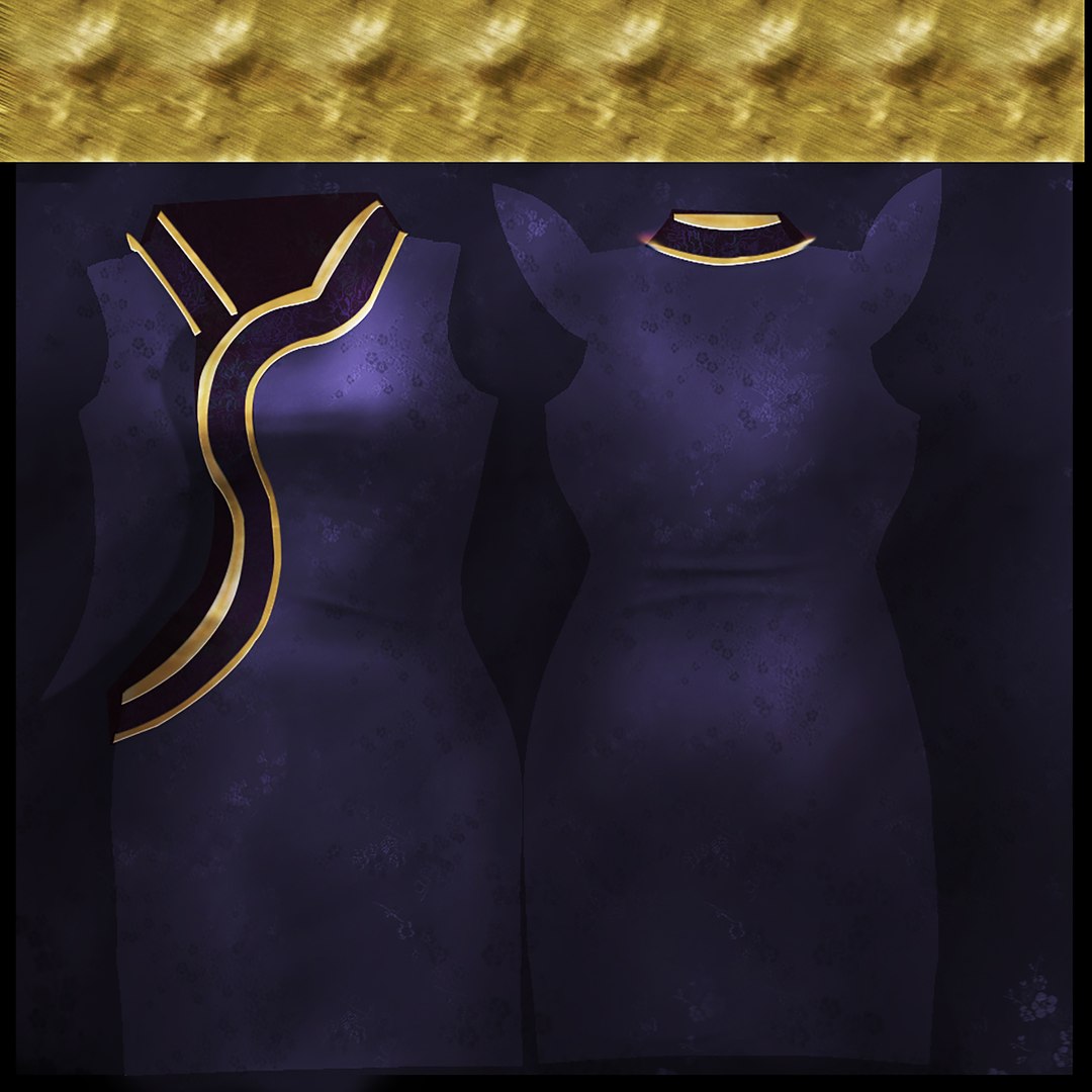 Cheongsam Dress 3D model - TurboSquid 1817543