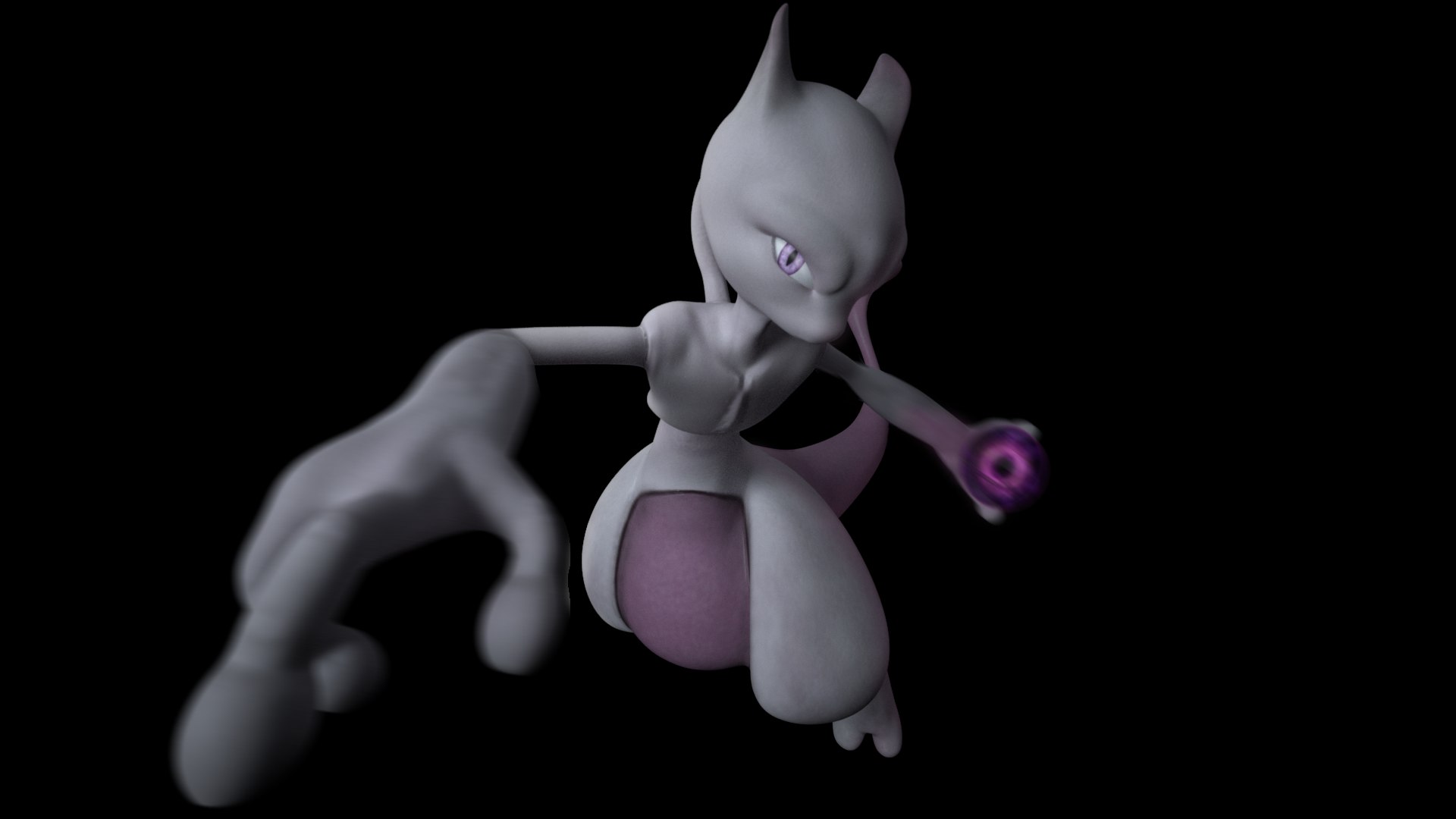 3d Mewtwo Legendary Pokemon