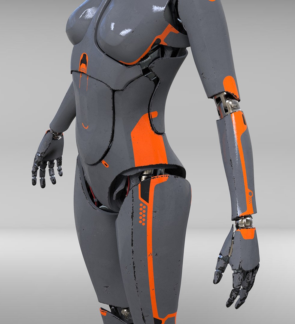 3D female cyborg robot model - TurboSquid 1235775