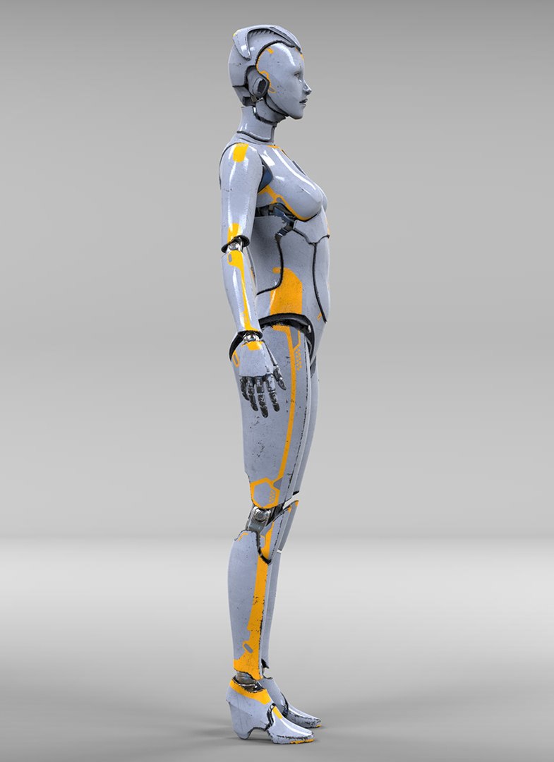 3D female cyborg robot model - TurboSquid 1235775