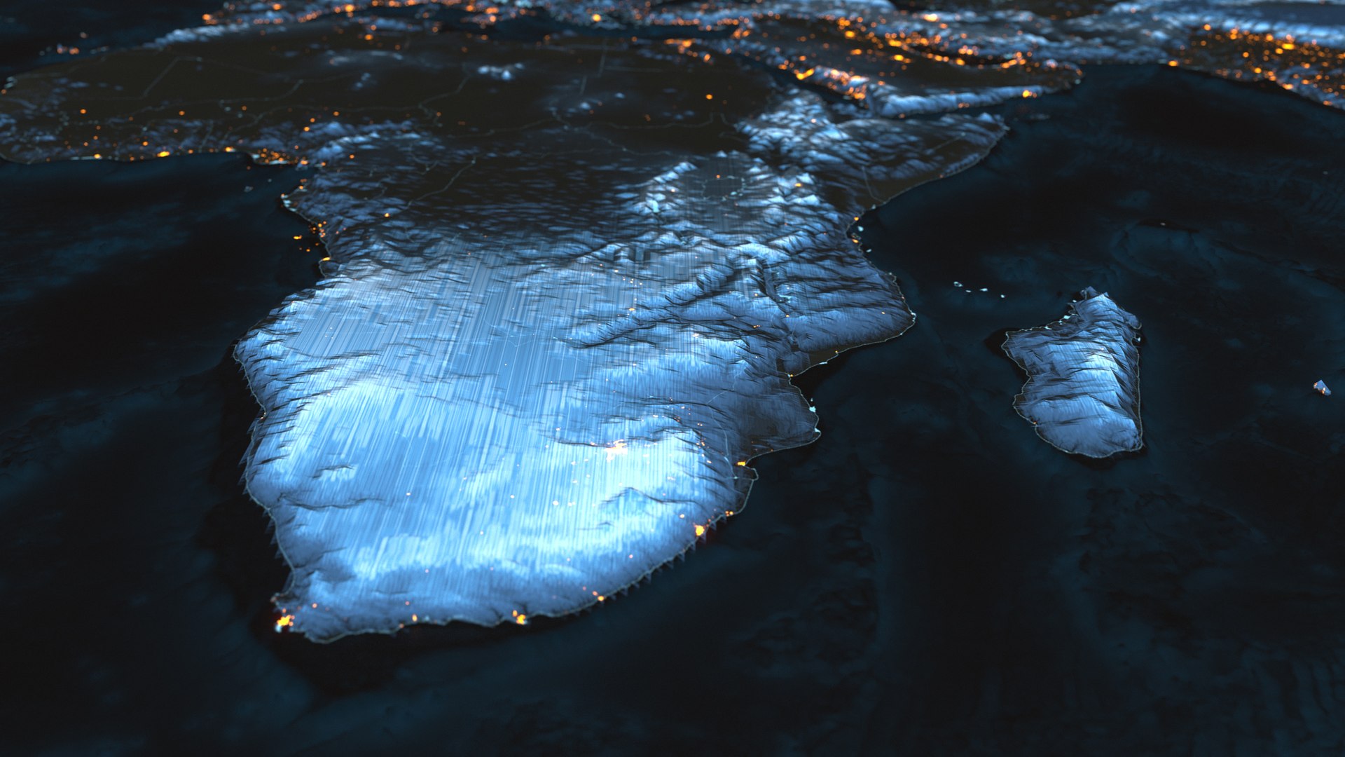 3D Futuristic World Map model - TurboSquid 2079371