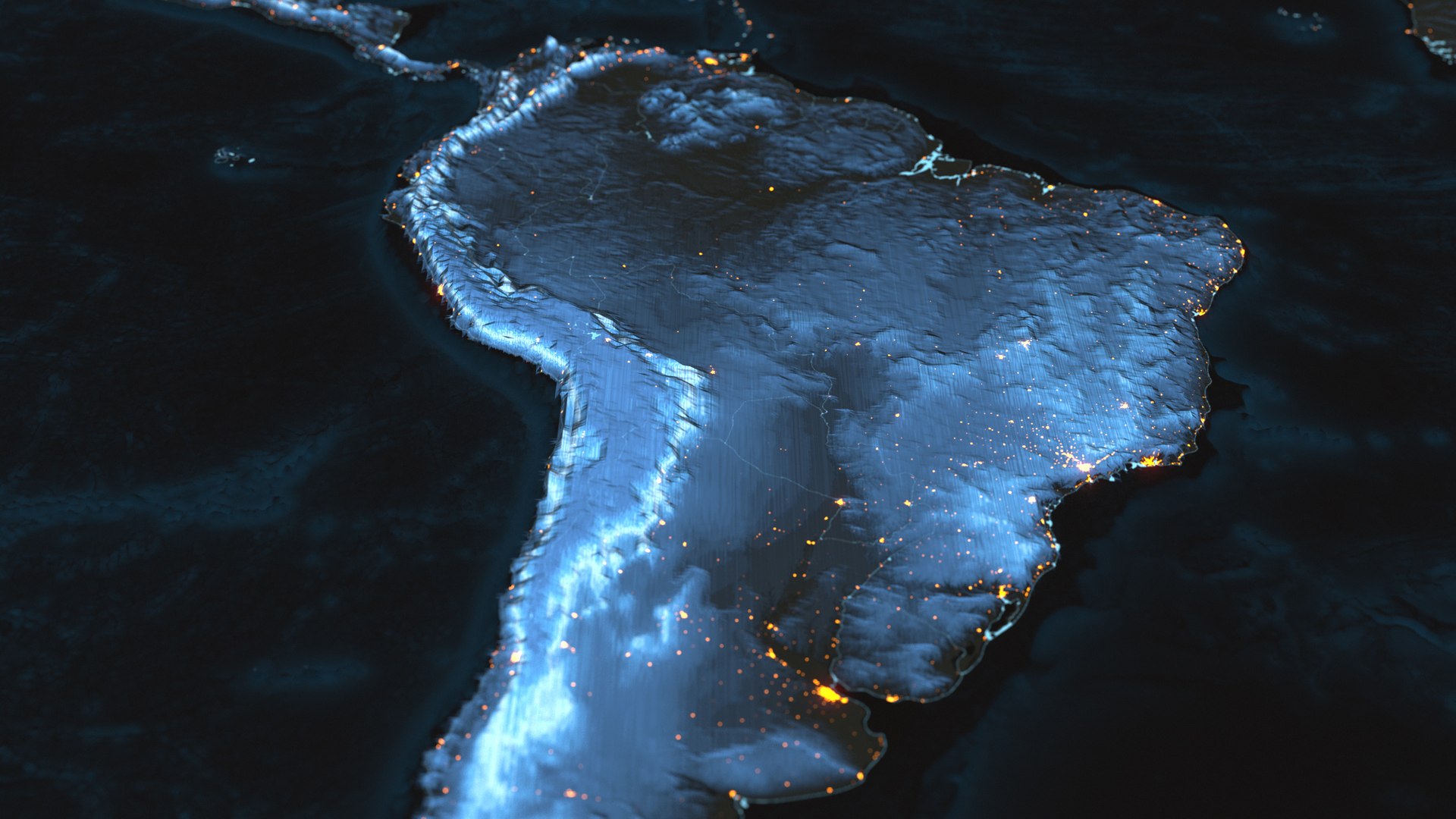 3D Futuristic World Map model - TurboSquid 2079371