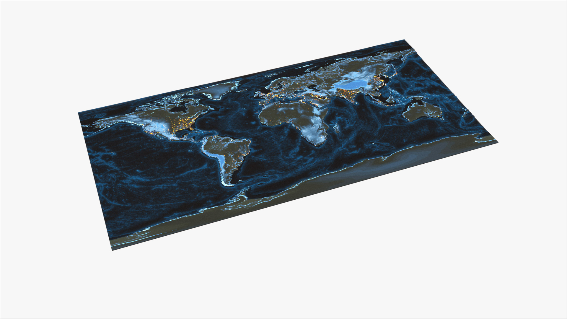 3D Futuristic World Map model - TurboSquid 2079371