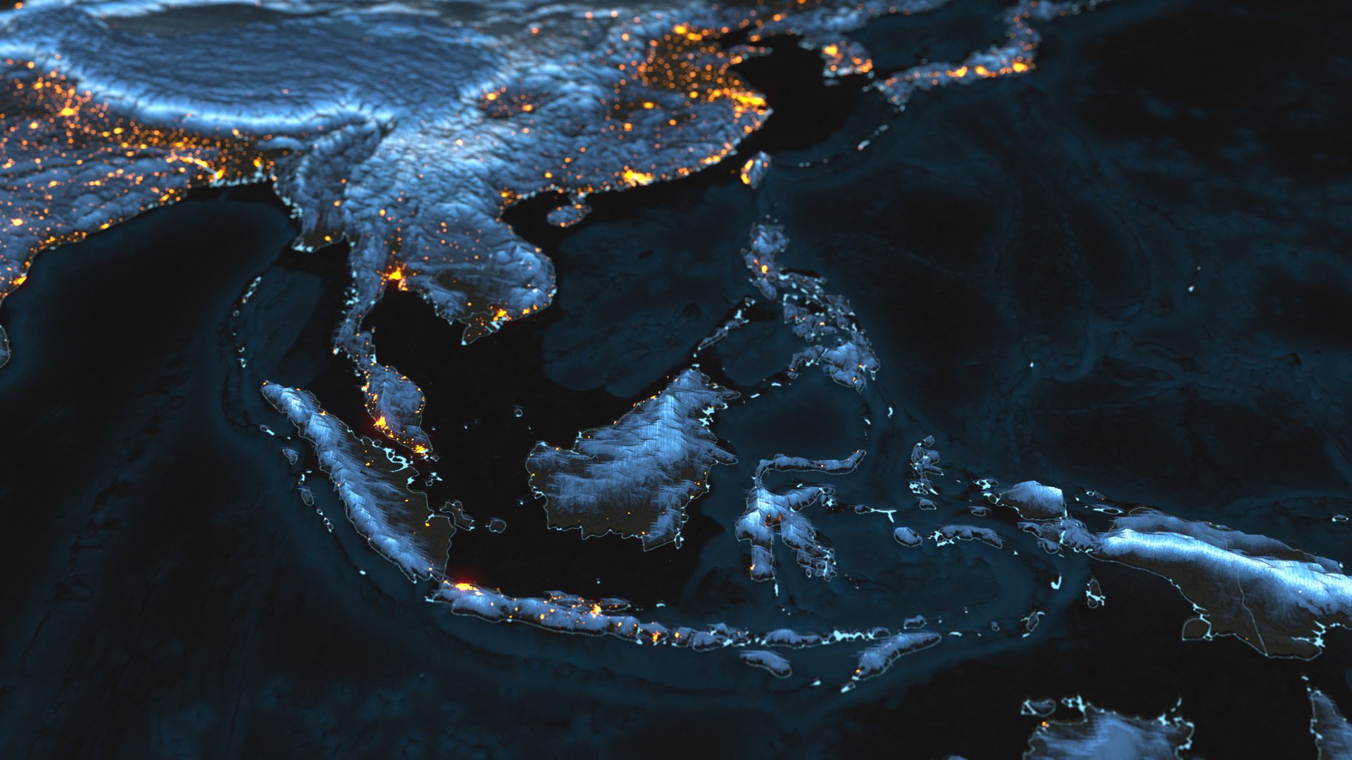 3D Futuristic World Map model - TurboSquid 2079371