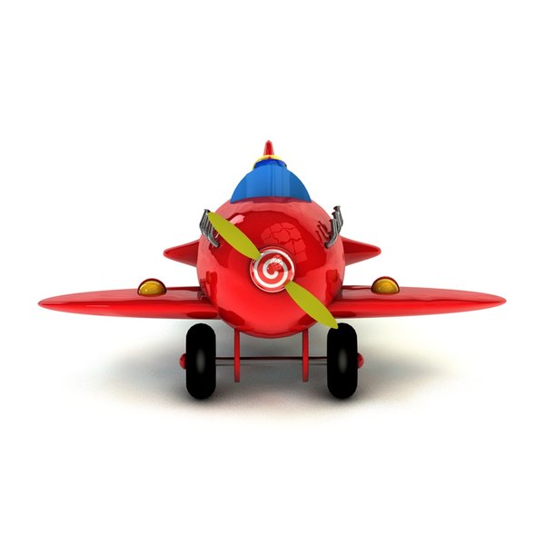 3d model of plane cartoon