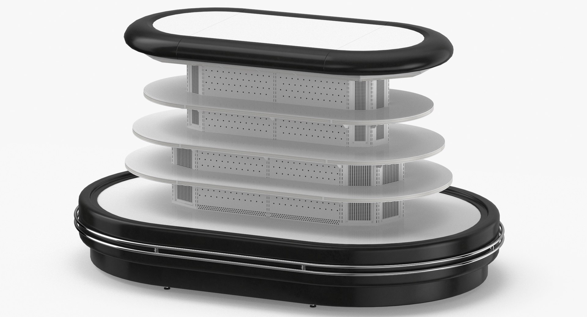 Multideck open chiller Island Small Medium and Large model - TurboSquid ...