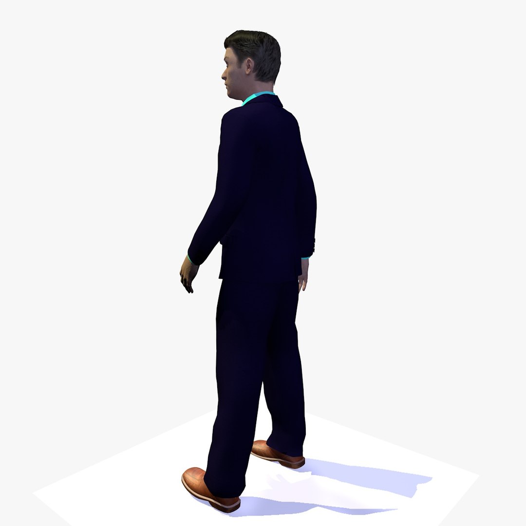 3D Business Man Standing Idle - TurboSquid 1324170