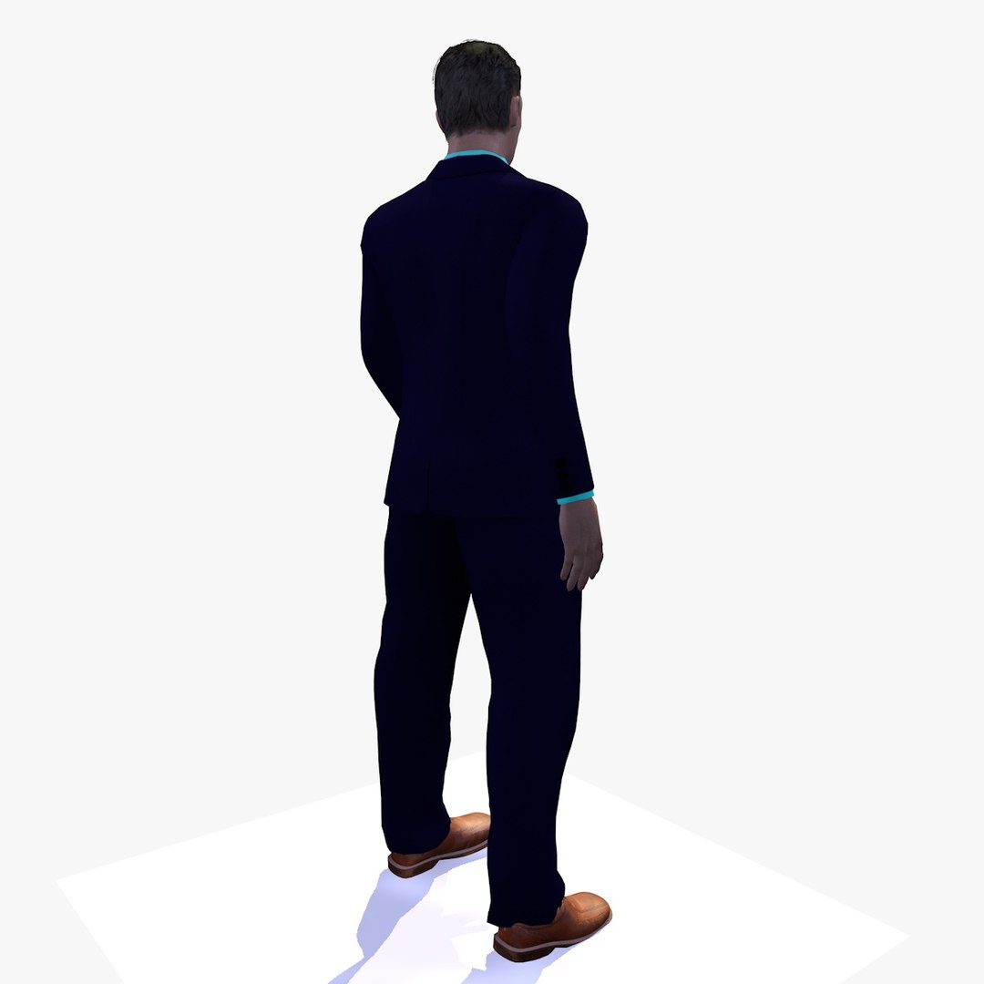 3D Business Man Standing Idle - TurboSquid 1324170