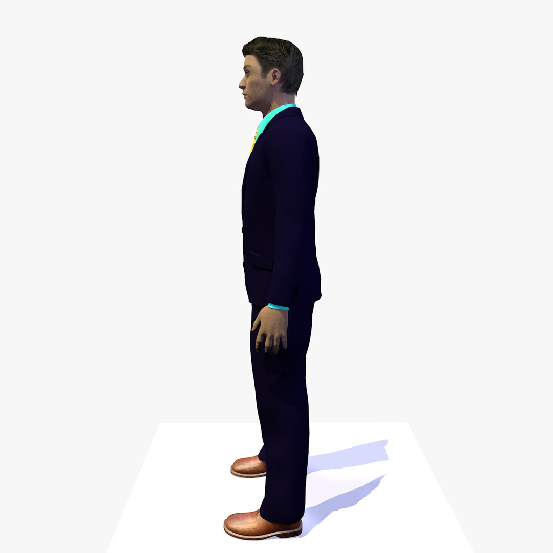 3D business man standing idle - TurboSquid 1324170