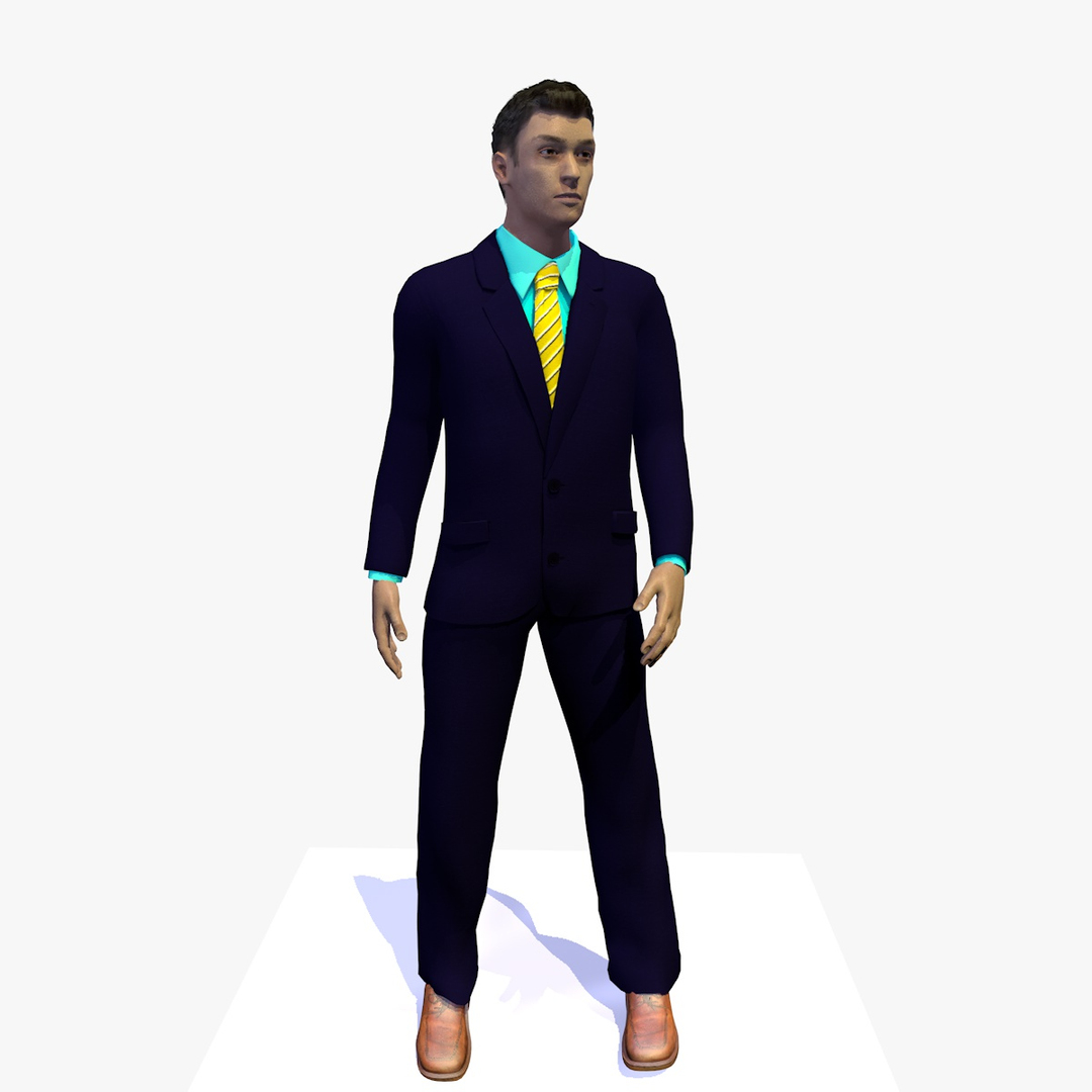 3D business man standing idle - TurboSquid 1324170