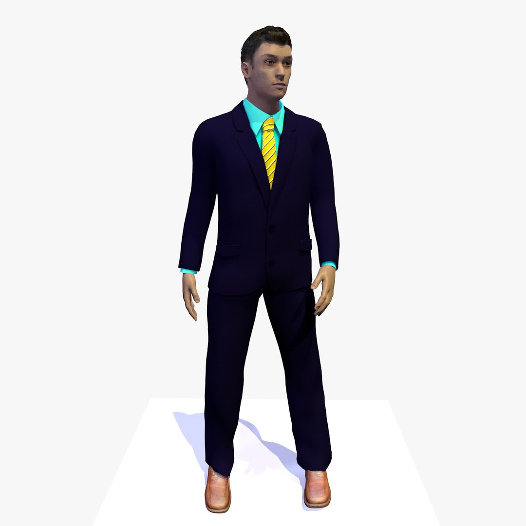3D Business Man Standing Idle - TurboSquid 1324170