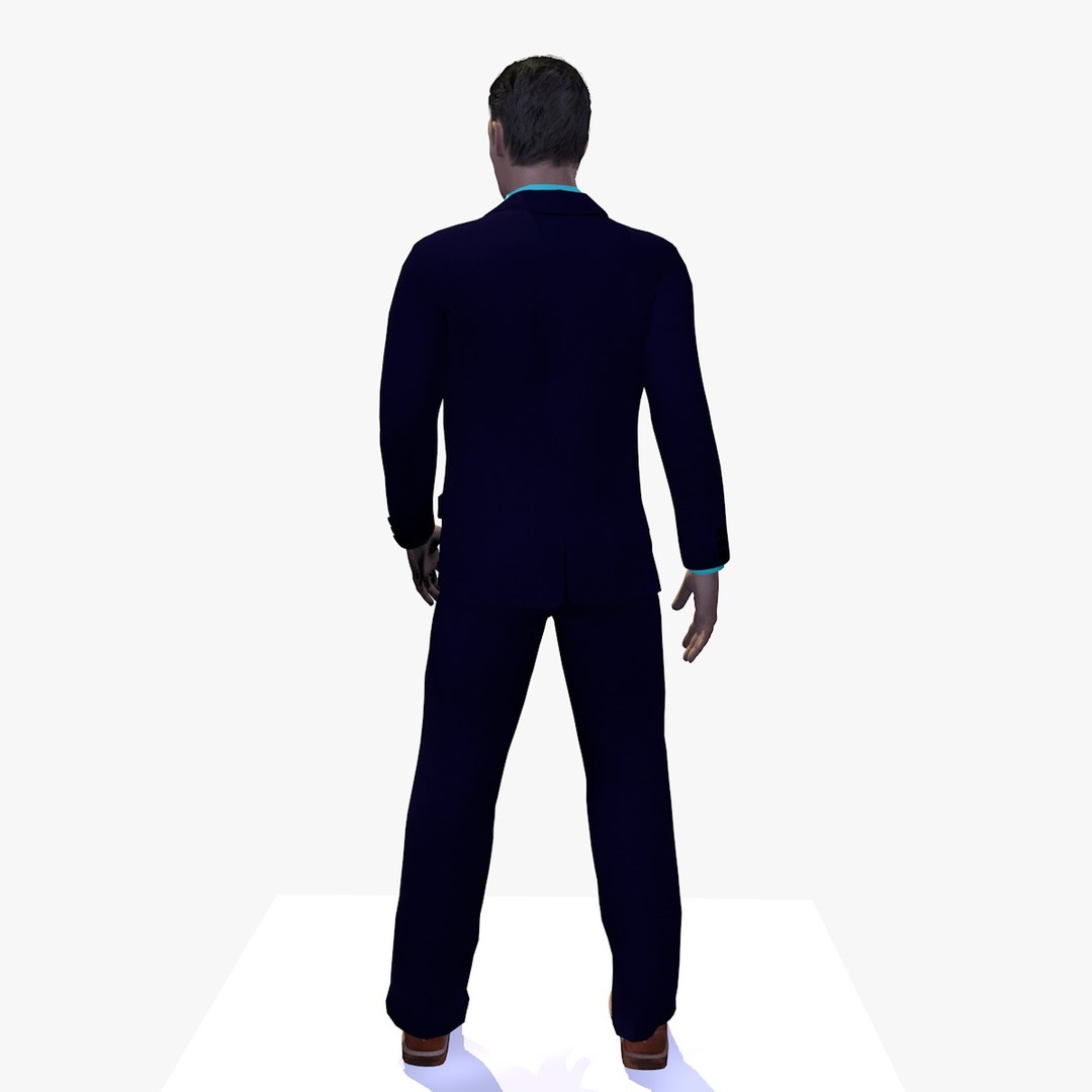 3D Business Man Standing Idle - TurboSquid 1324170
