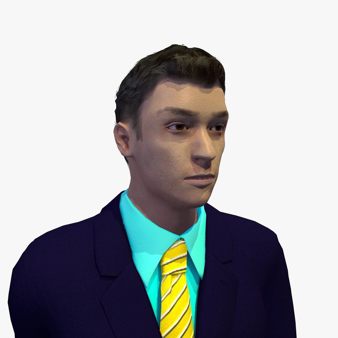 3D Business Man Standing Idle - TurboSquid 1324170