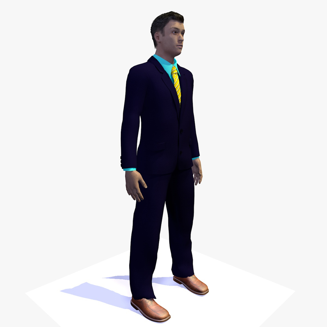 3D business man standing idle - TurboSquid 1324170