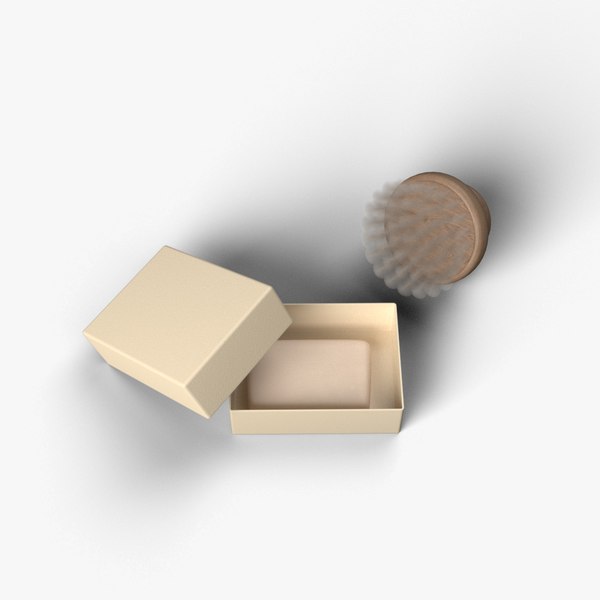 modelo 3d caja de jabón con cepillo de baño - TurboSquid 2282774