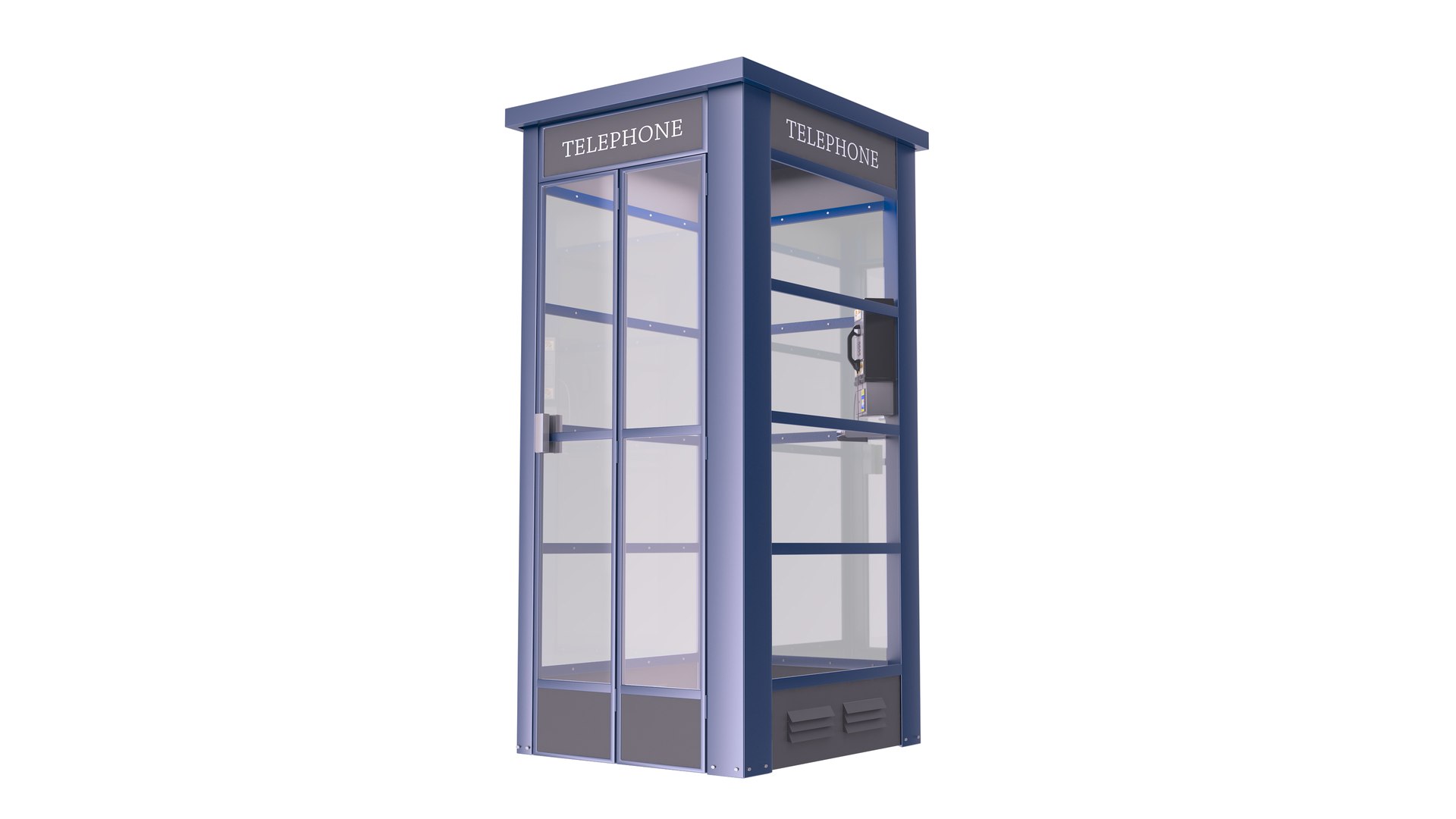 Phone Booth - Blue 3D Model - TurboSquid 1930933