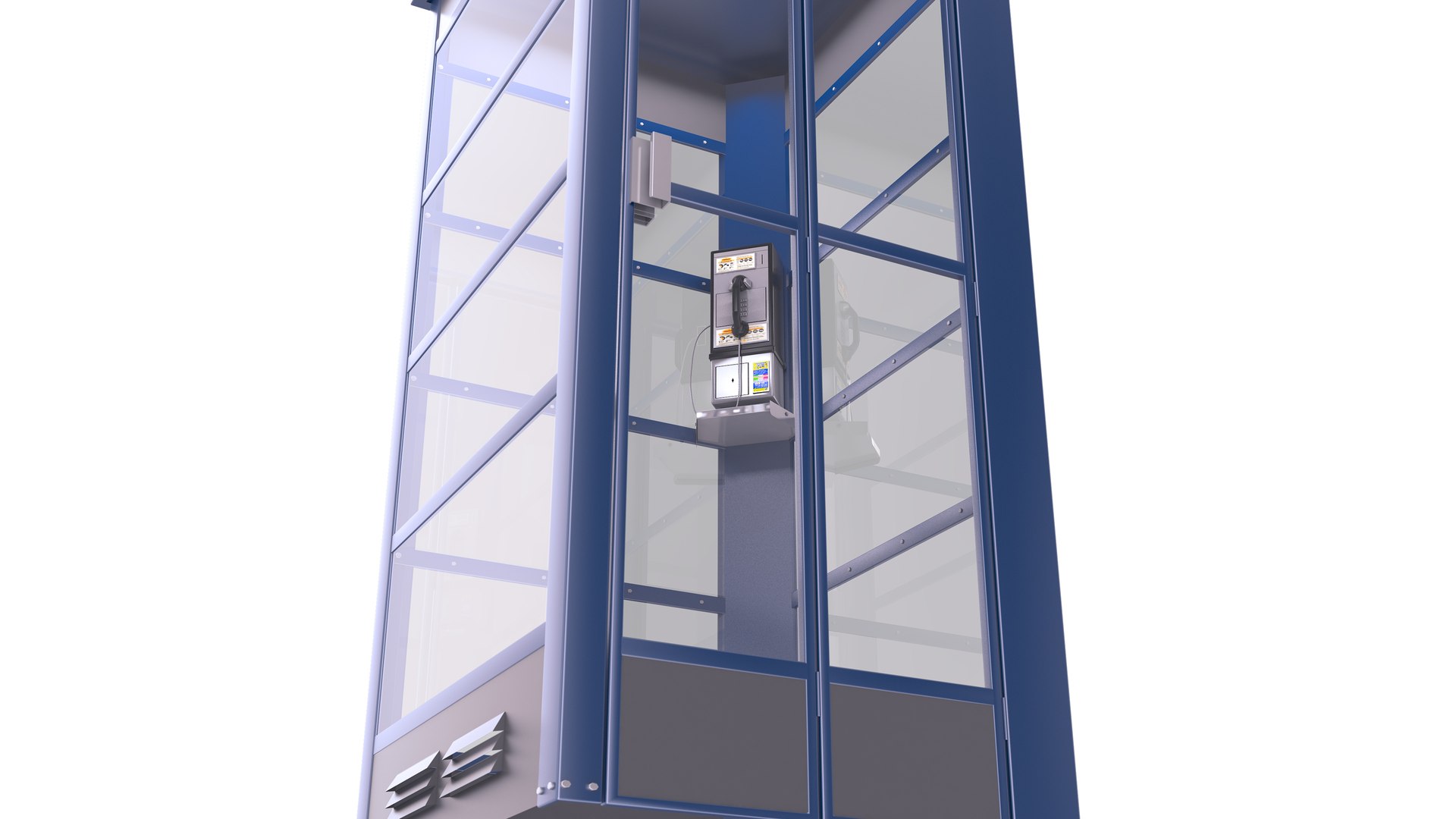 Phone Booth - Blue 3D Model - TurboSquid 1930933