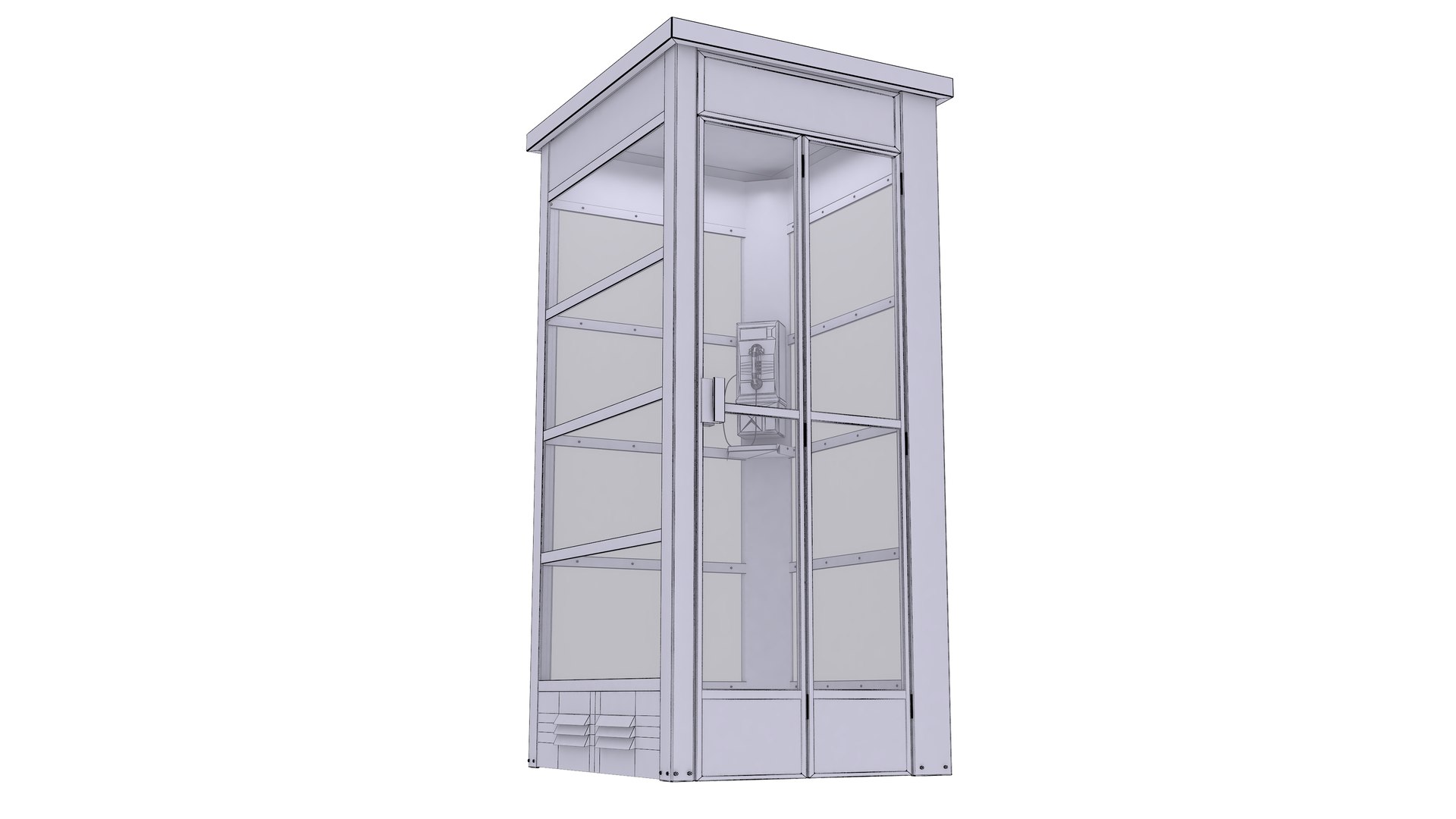 Phone Booth - Blue 3D Model - TurboSquid 1930933