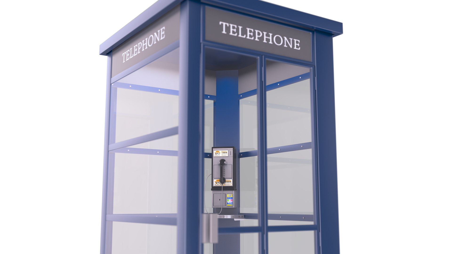 Phone Booth - Blue 3D Model - TurboSquid 1930933