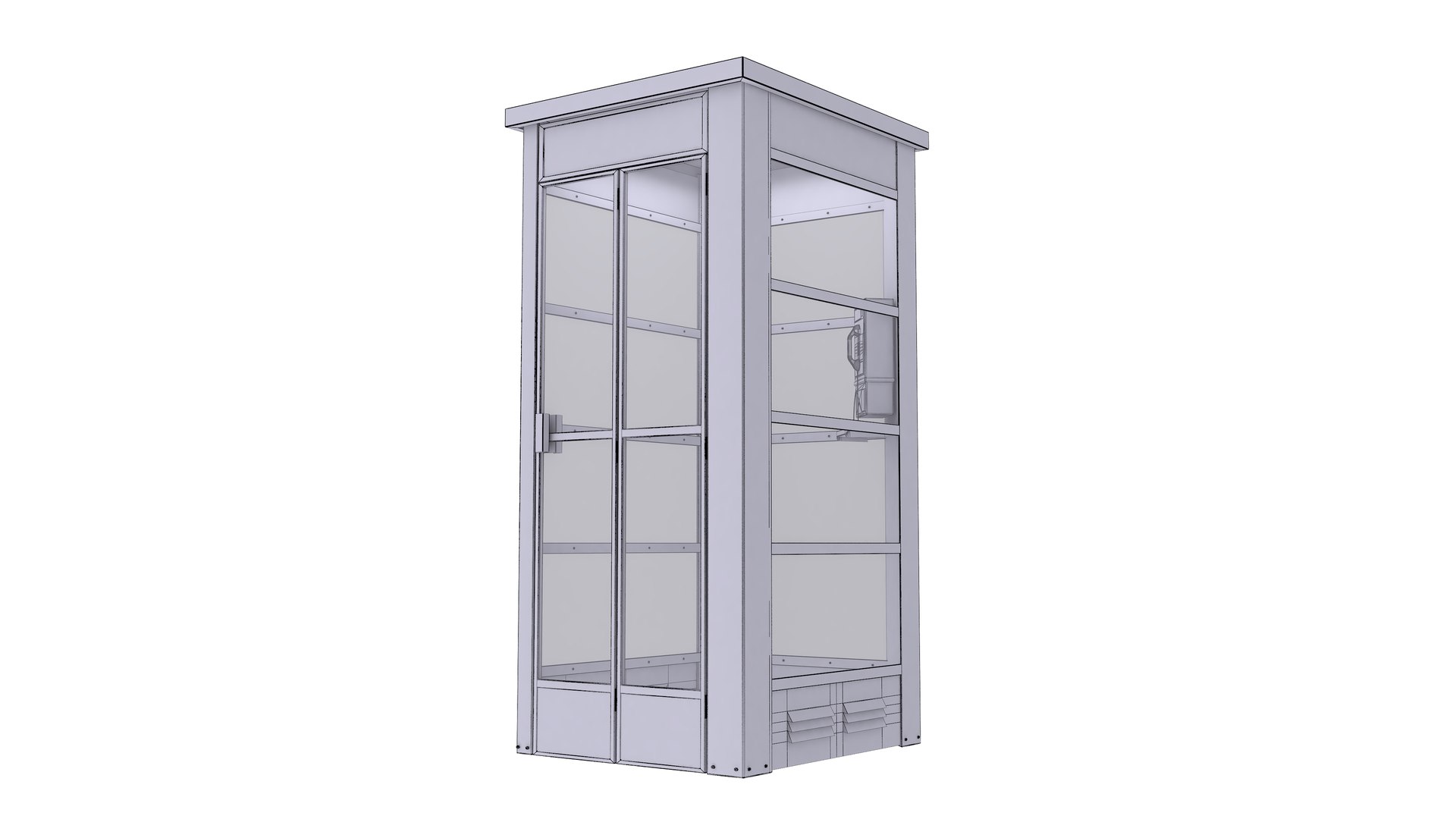Phone Booth - Blue 3D Model - TurboSquid 1930933