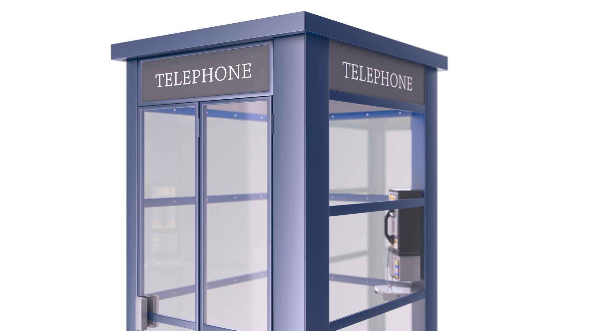 Phone Booth - Blue 3D Model - TurboSquid 1930933