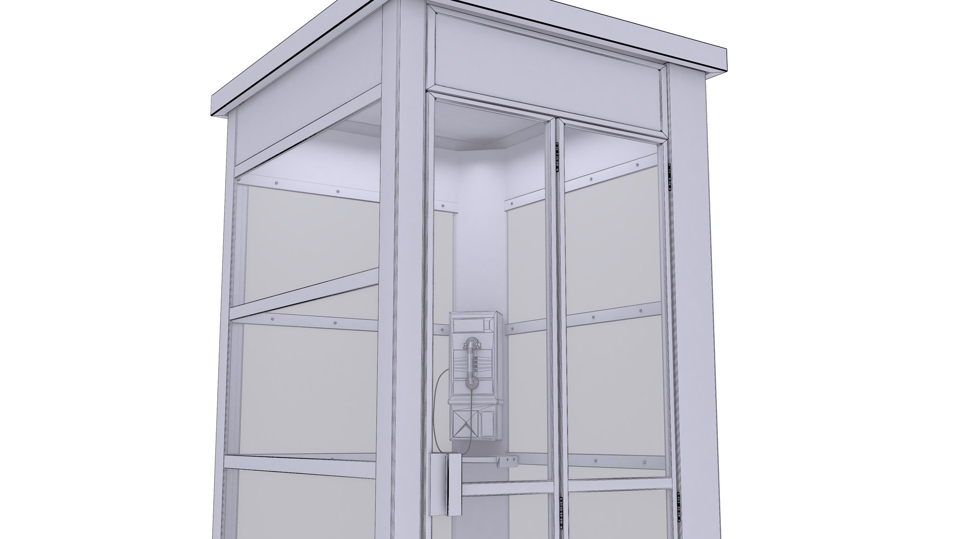 Phone Booth - Blue 3D Model - TurboSquid 1930933