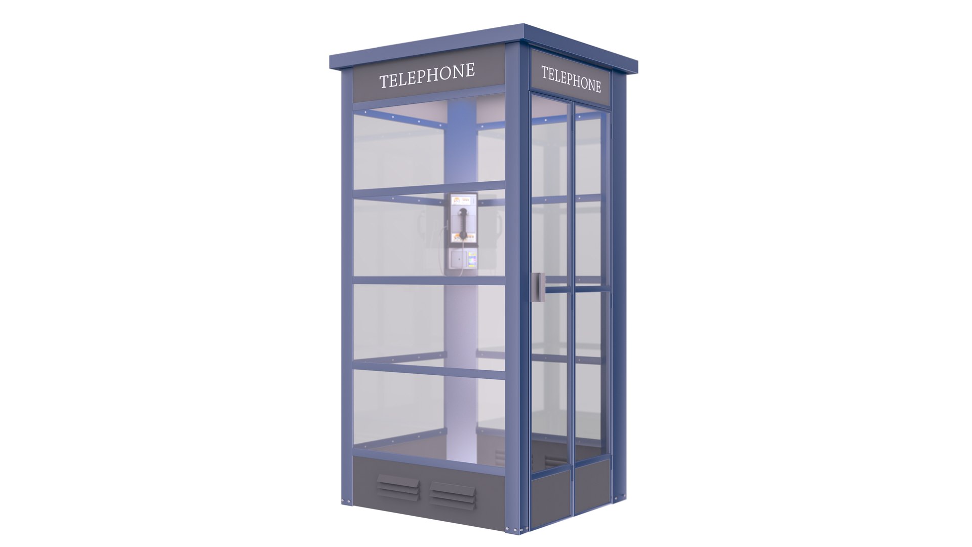 Phone Booth - Blue 3D Model - TurboSquid 1930933