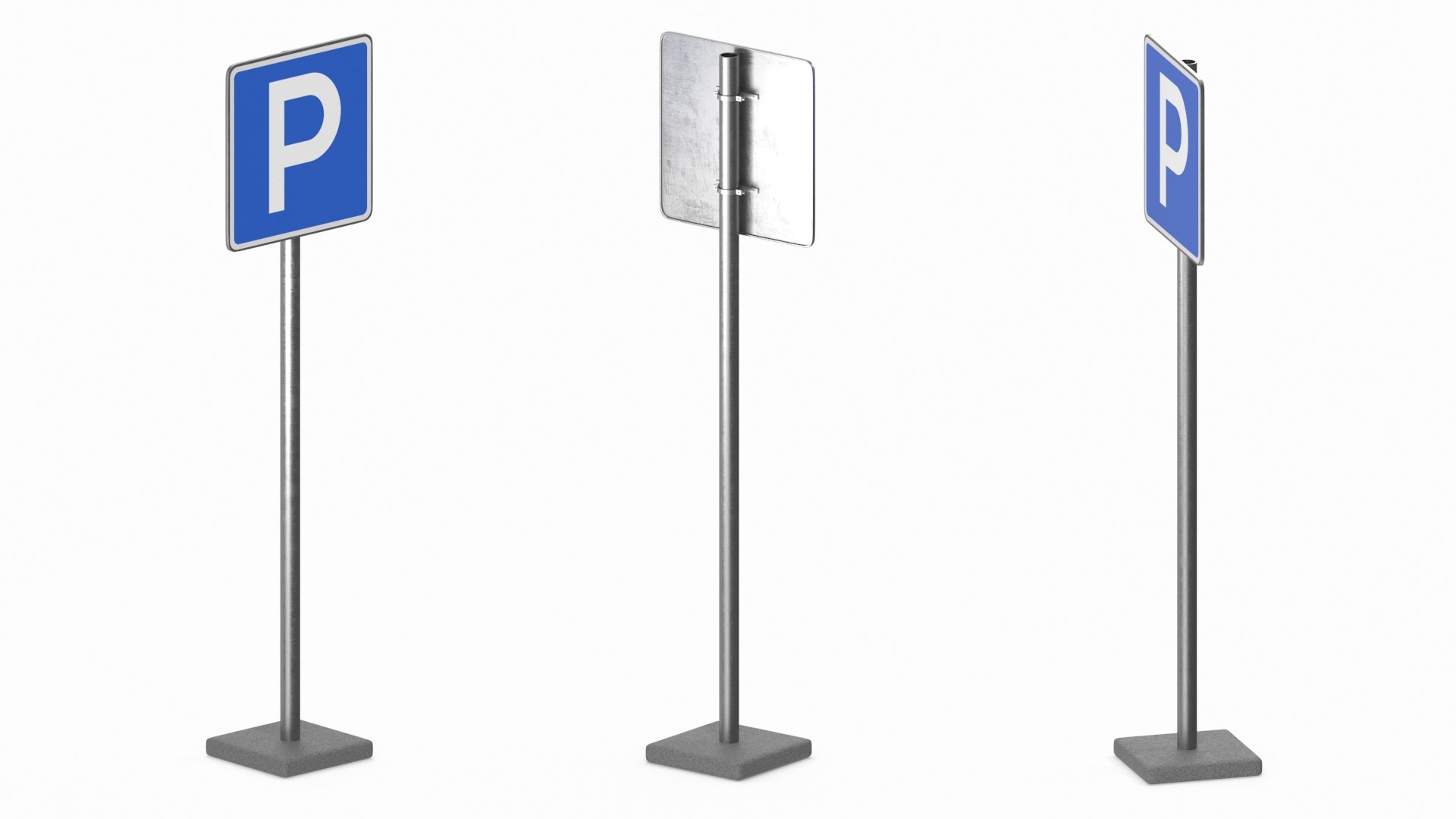 Road Sign Parking 3D Model - TurboSquid 2211861