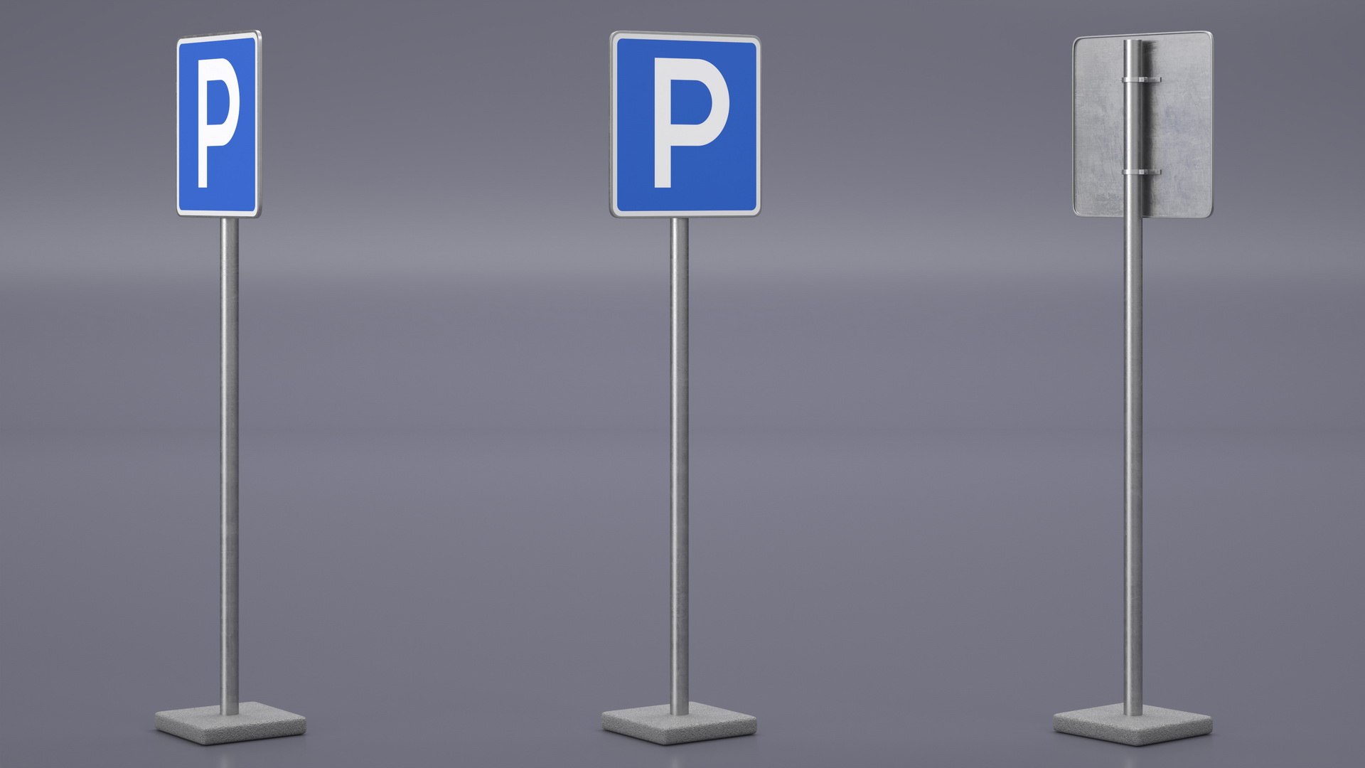 Road Sign Parking 3D Model - TurboSquid 2211861