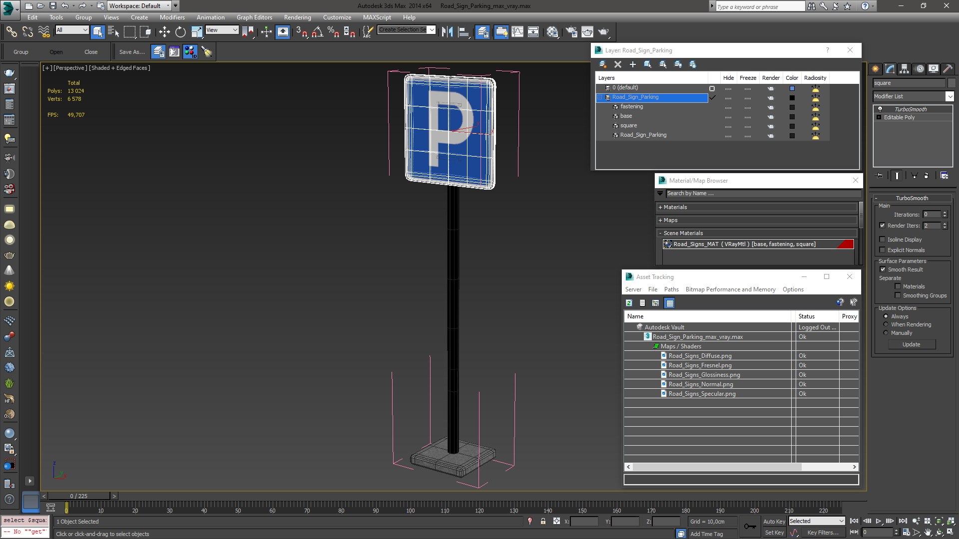 Road Sign Parking 3D Model - TurboSquid 2211861