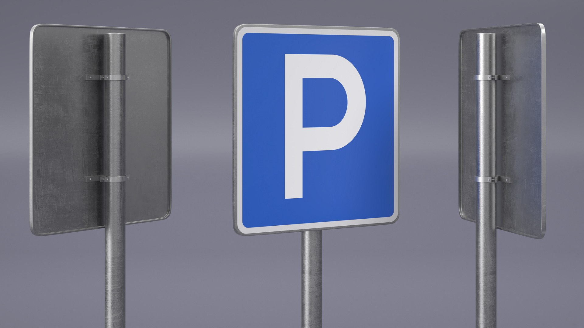 Road Sign Parking 3D Model - TurboSquid 2211861