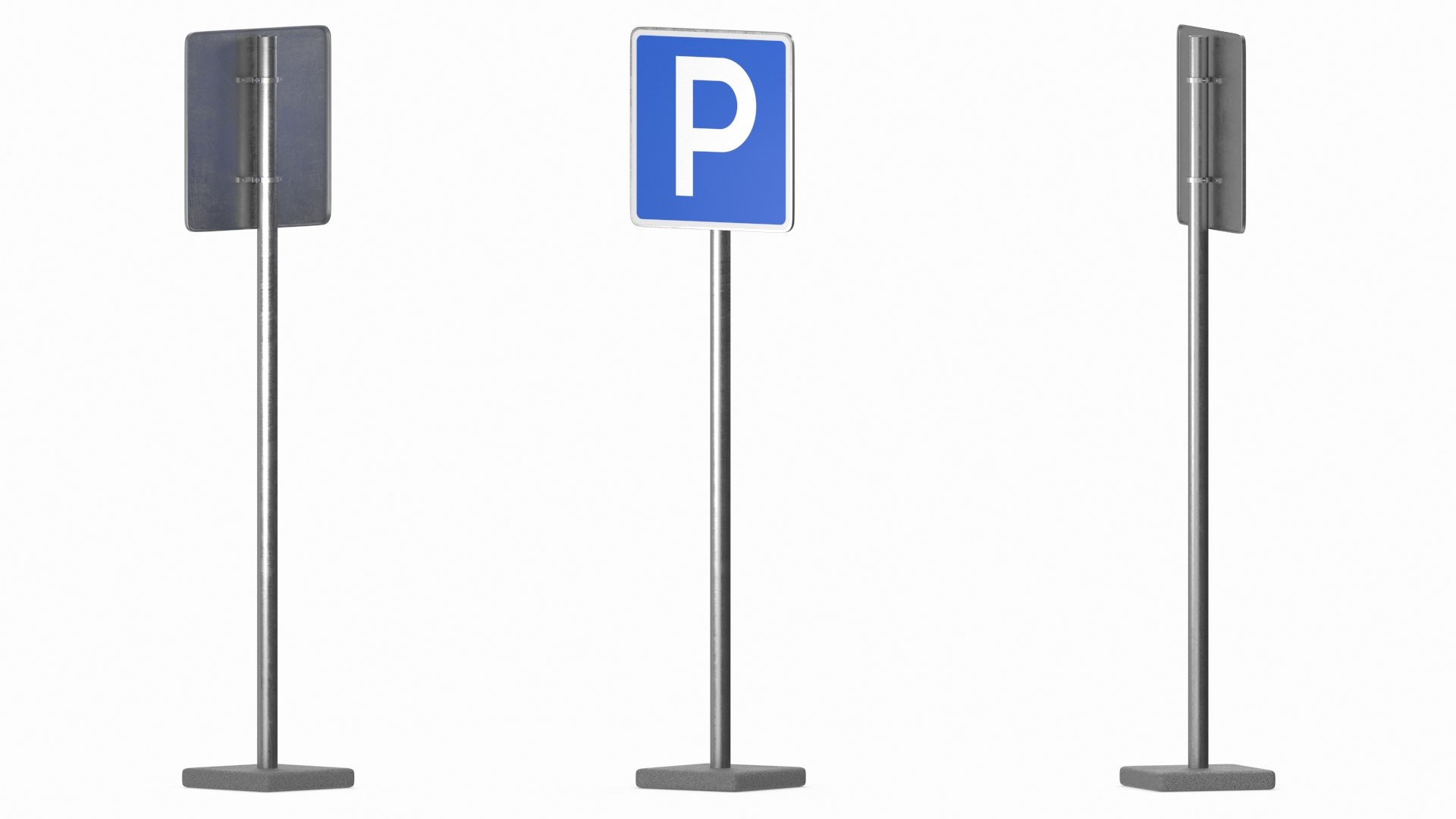 Road Sign Parking 3D Model - TurboSquid 2211861