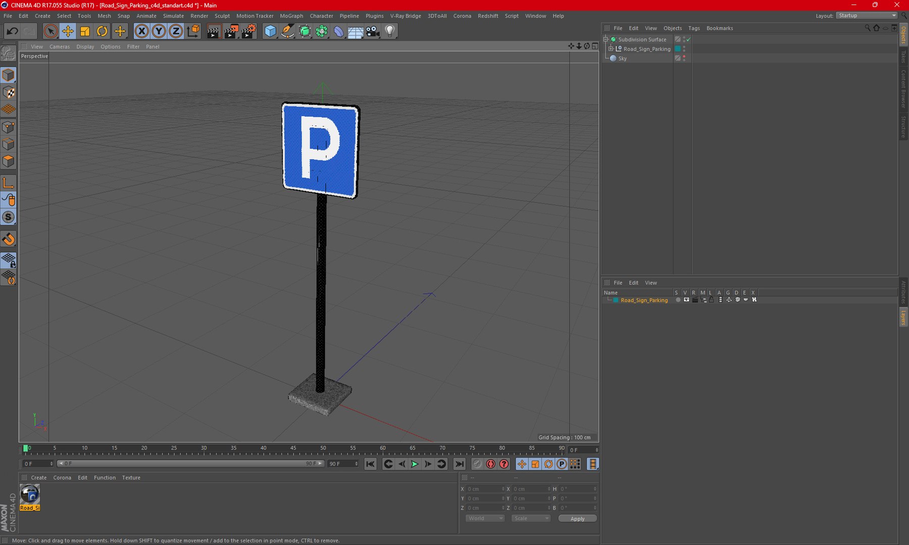 Road Sign Parking 3D Model - TurboSquid 2211861