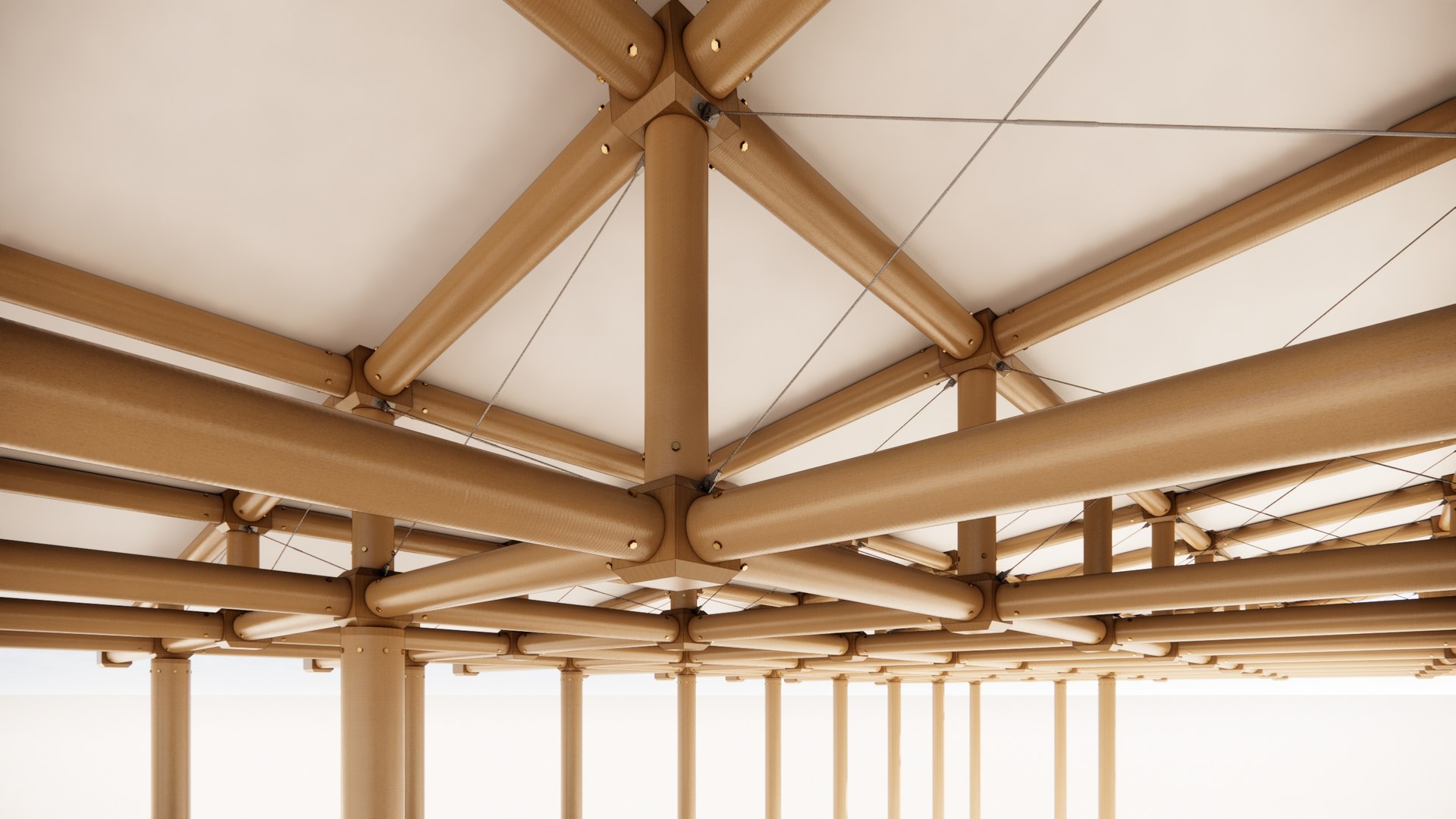 Free 3D Model Paper Structure Dojo - Shigeru Ban Style - TurboSquid 2001638