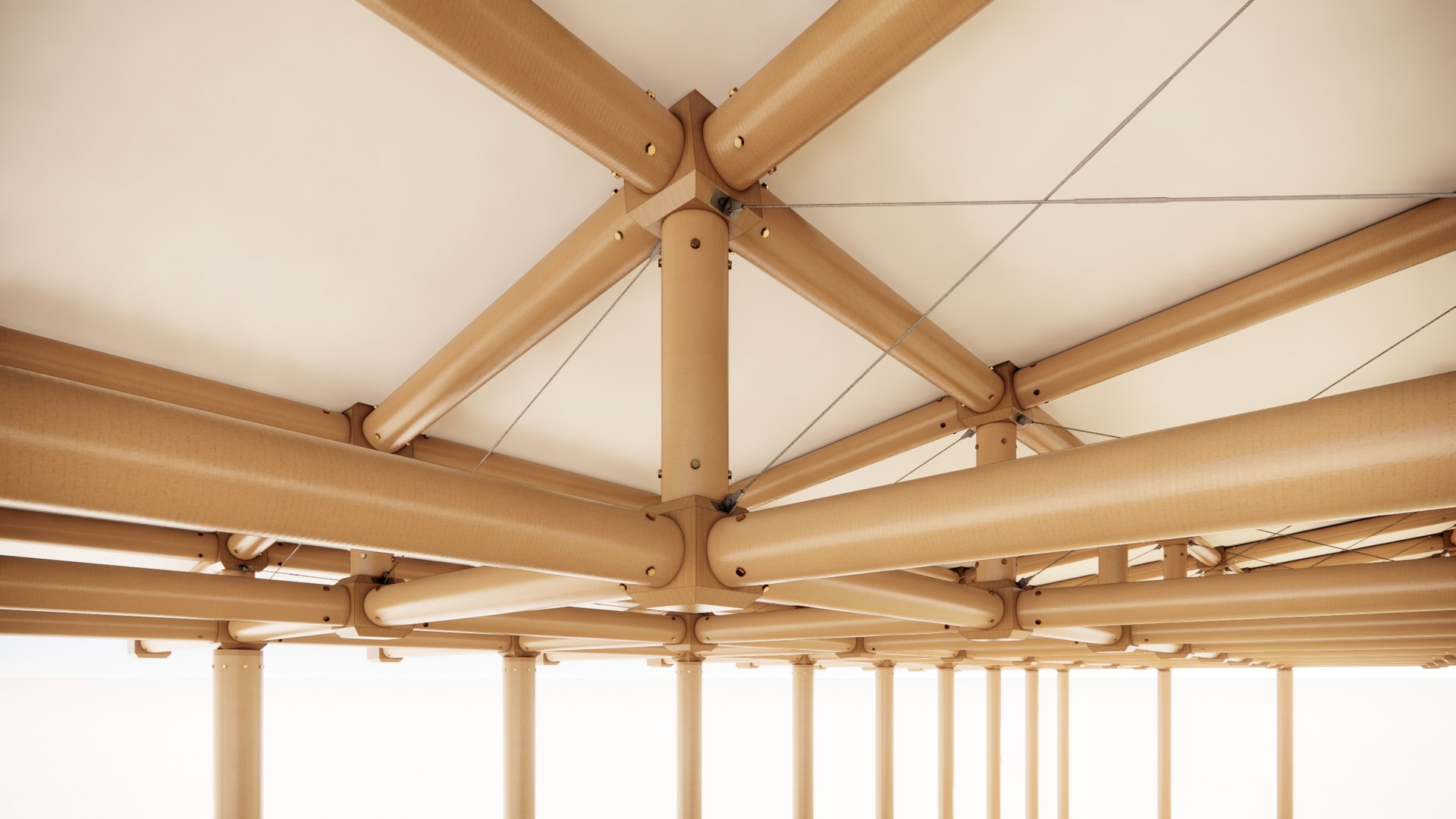 Free 3D Model Paper Structure Dojo - Shigeru Ban Style - TurboSquid 2001638