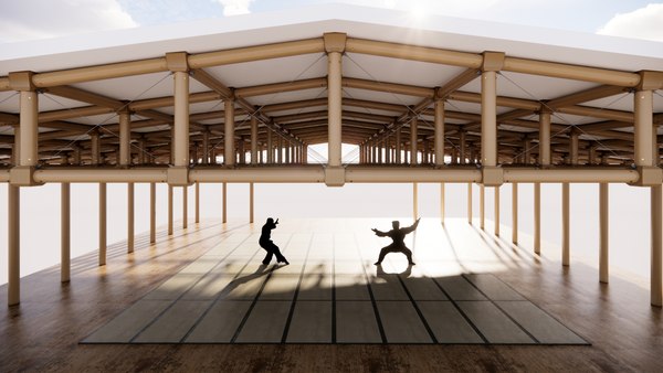 無料Paper Structure Dojo - Shigeru Ban style3Dモデル - TurboSquid 2001638