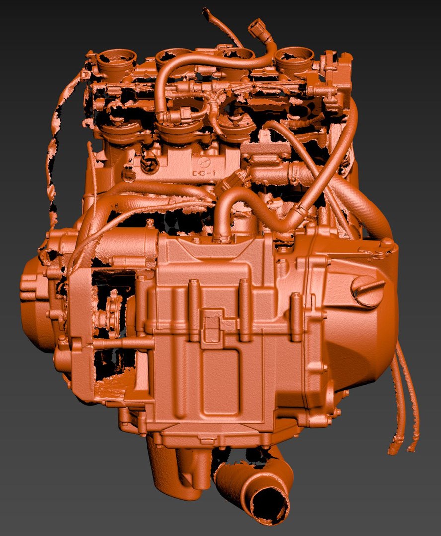 3D Kawasaki Ninja ZX6R Engine Model - TurboSquid 2009817