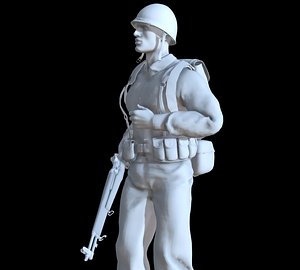 3D ww2 soldier model - TurboSquid 1562115