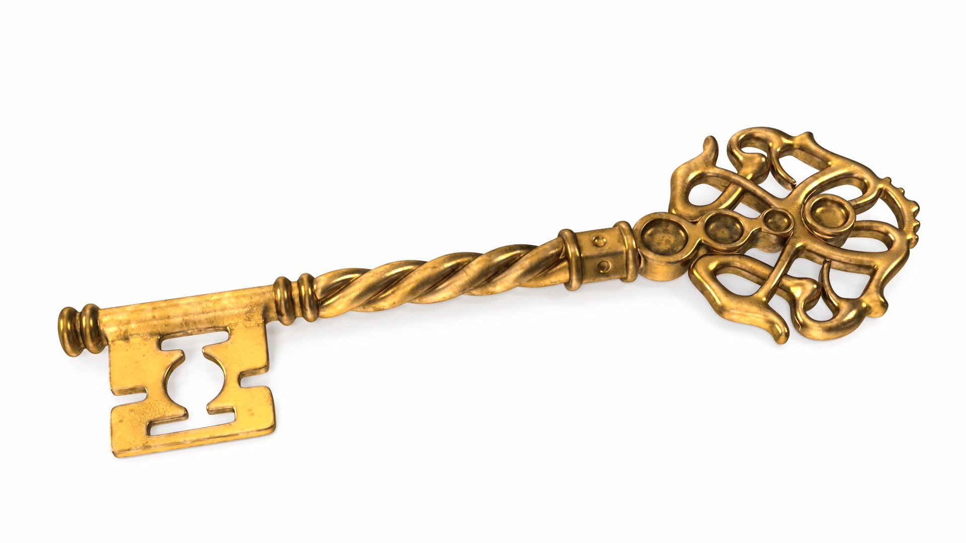 Fantasy Skeleton Key Gold 3D Model - TurboSquid 2246219