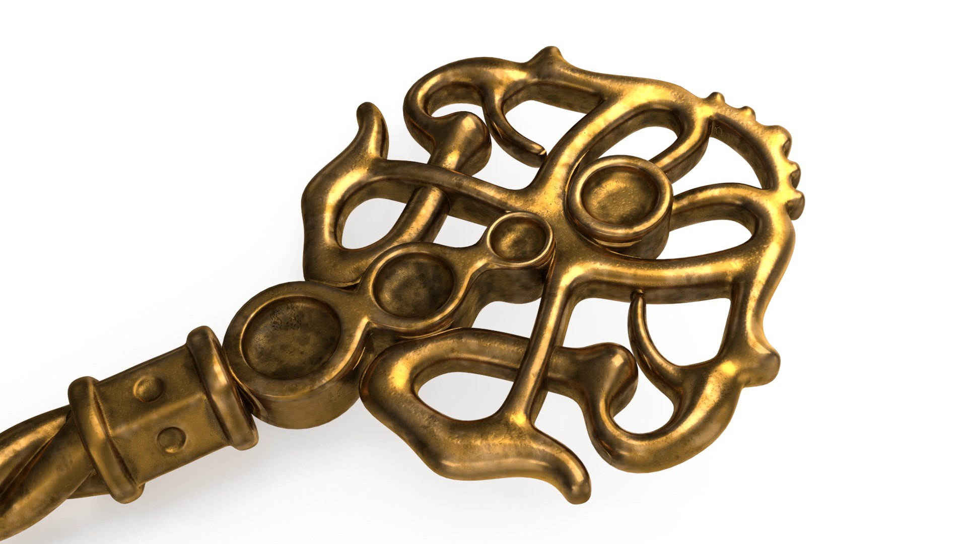 Fantasy Skeleton Key Gold 3D Model - TurboSquid 2246219
