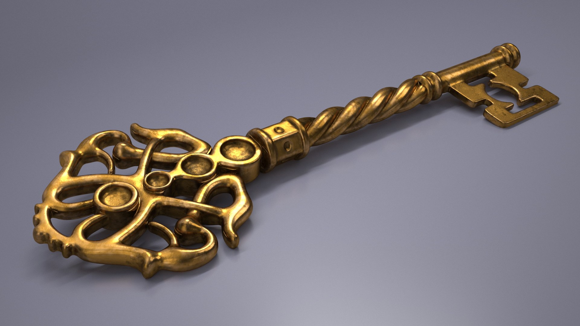 Fantasy Skeleton Key Gold 3D Model - TurboSquid 2246219