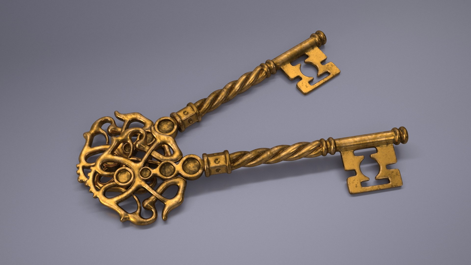 Fantasy Skeleton Key Gold 3D Model - TurboSquid 2246219