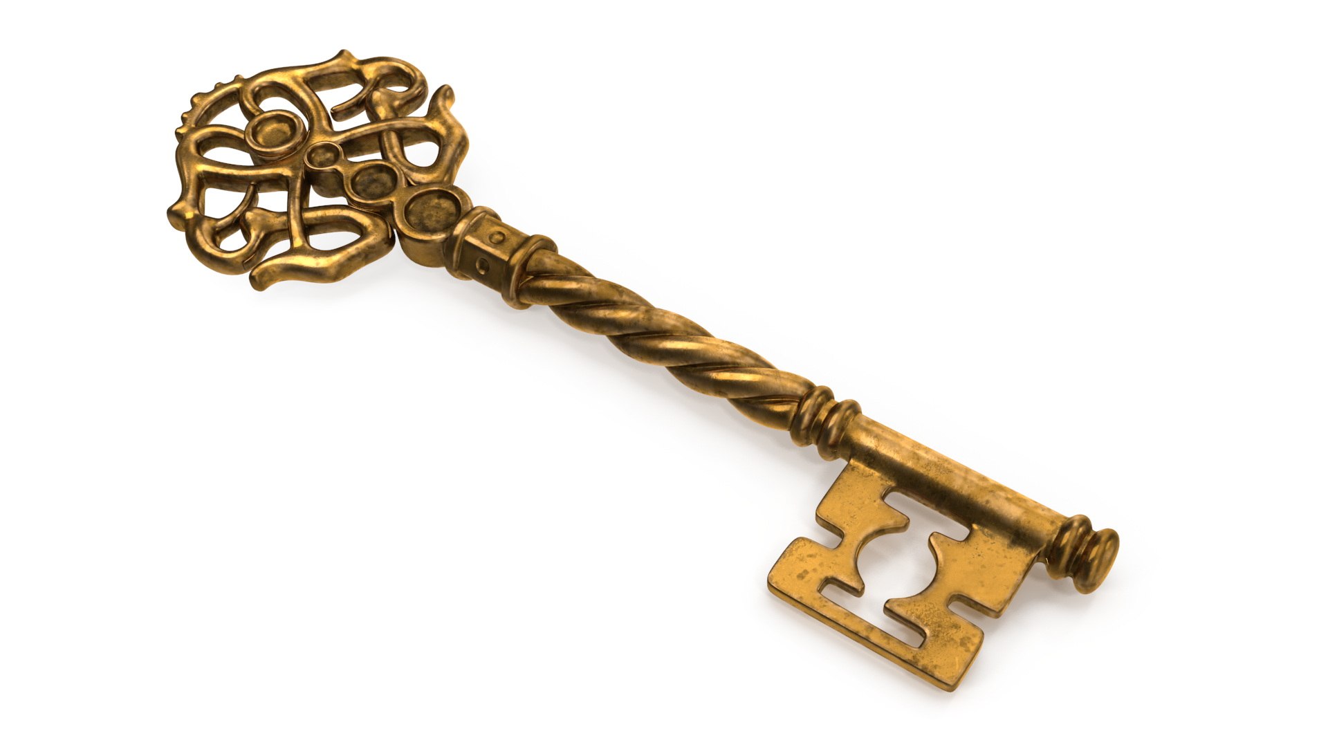 Fantasy Skeleton Key Gold 3D Model - TurboSquid 2246219