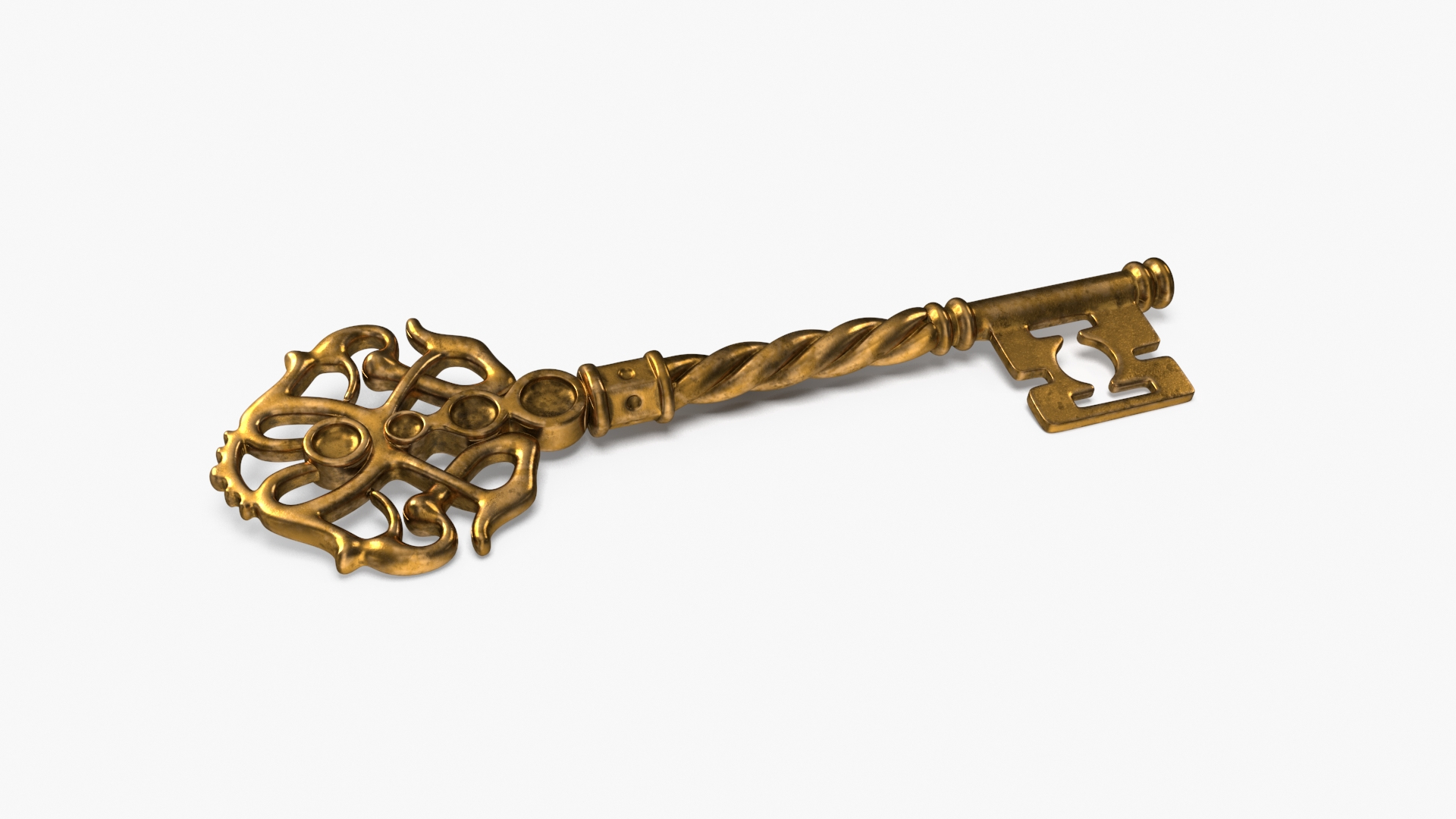 Fantasy Skeleton Key Gold 3D Model - TurboSquid 2246219