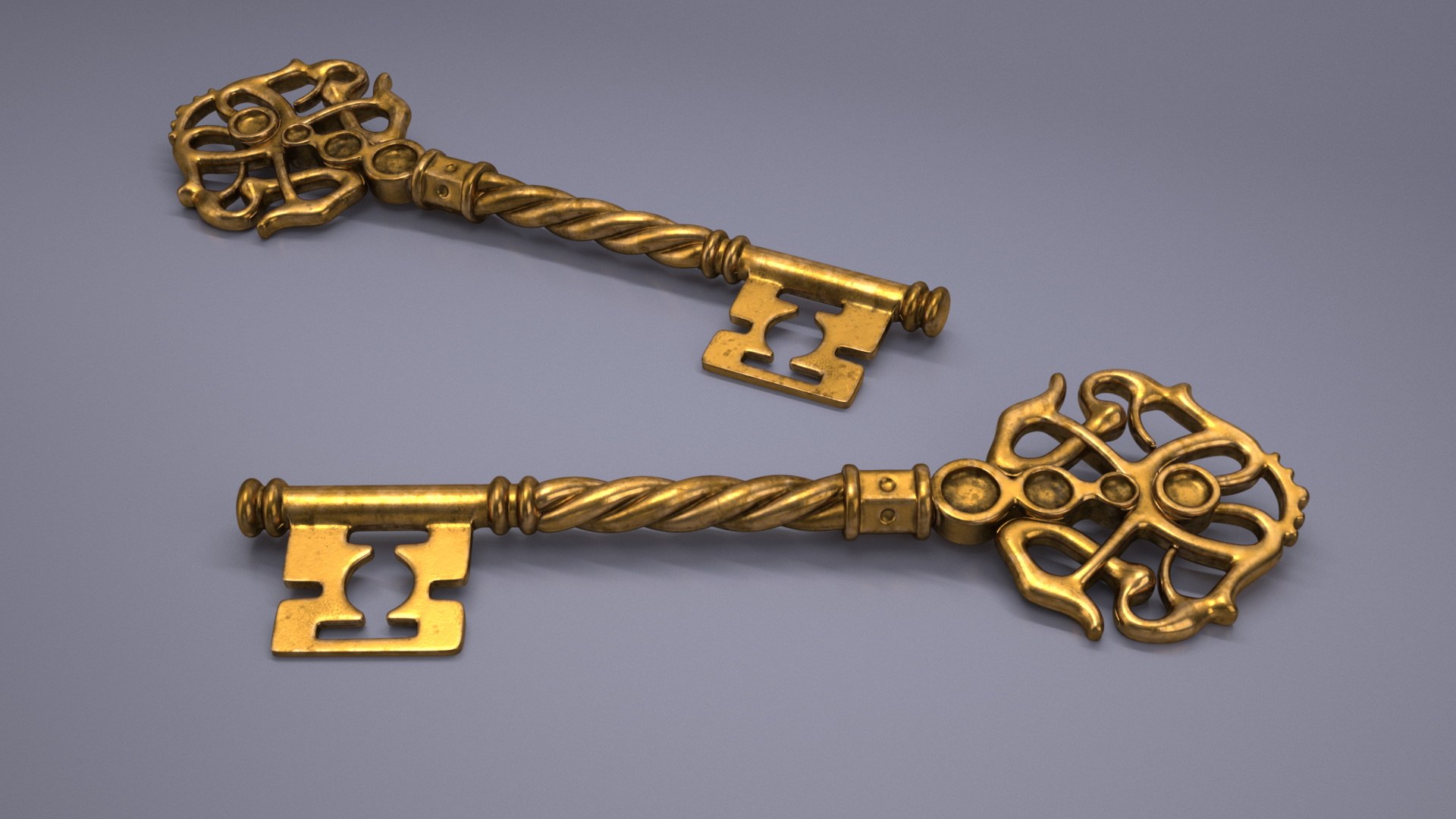 Fantasy Skeleton Key Gold 3D Model - TurboSquid 2246219